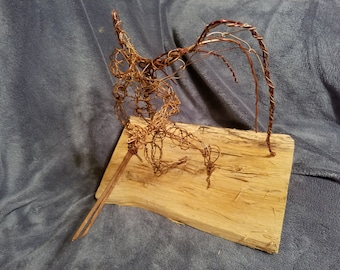 Wire angel sculpture | Etsy