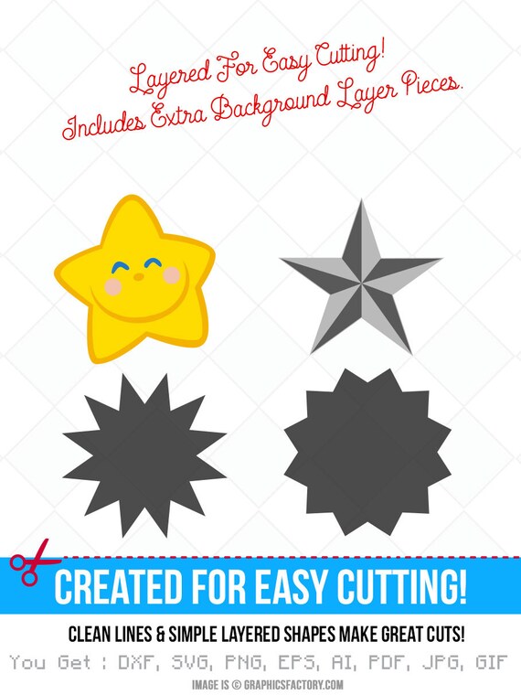 star svg stars DXF Cutting Files Clip art printable