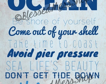 Advice from ocean | Etsy