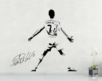 Ronaldo wall sticker | Etsy