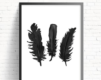 Crow feathers | Etsy