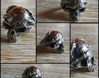 Mens skull ring | Etsy
