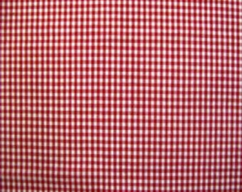 Red check fabric | Etsy