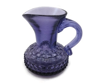 Purple glass pitcher | Etsy