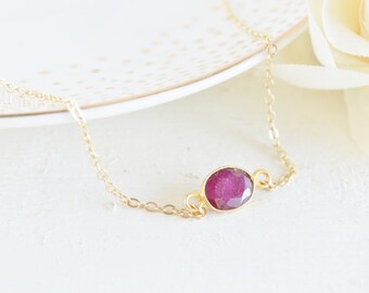 Bezel set ruby | Etsy