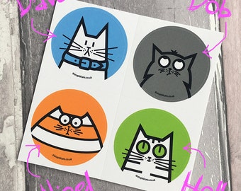 Gifts with cats on by illustrator Michelle Gaskell by stupidcats