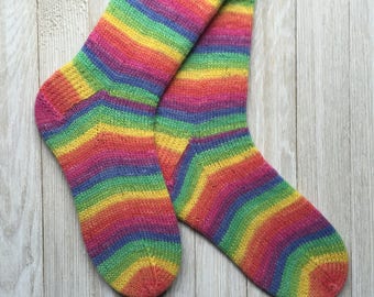 Hand knit socks | Etsy