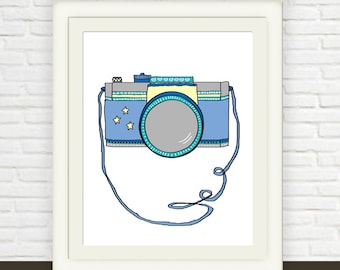 Camera drawing | Etsy