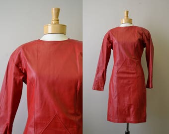 Leather dress | Etsy