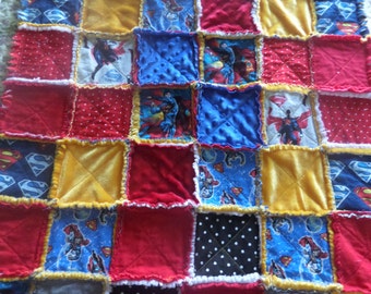 Unique fleece rag quilt related items | Etsy