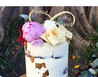 Infinity cake topper | Etsy