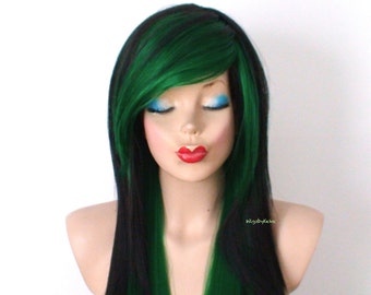 Emo wig. Scene wig. Black /Wine red scene hairstyle wig. . Emo