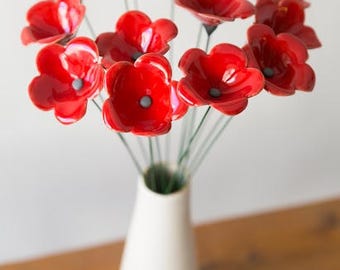 Fake flowers in vase | Etsy