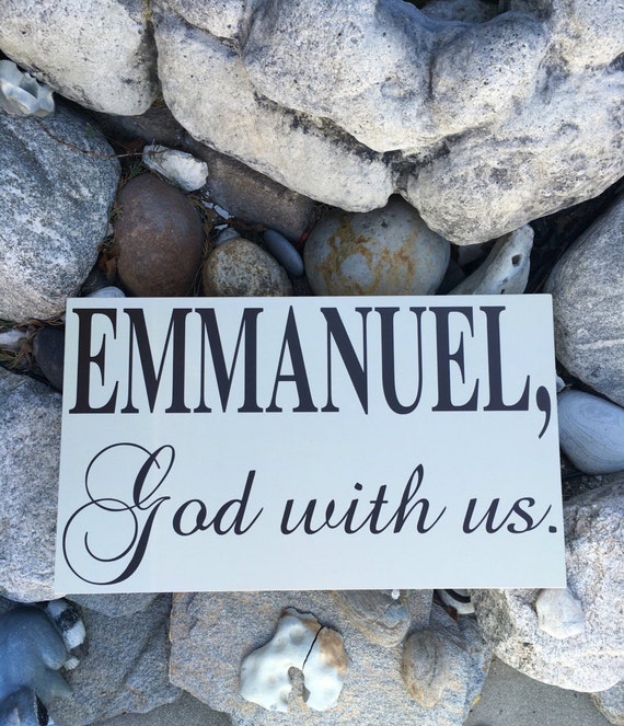 Christmas Emmanuel God With Us Sign Decor Holiday Decor
