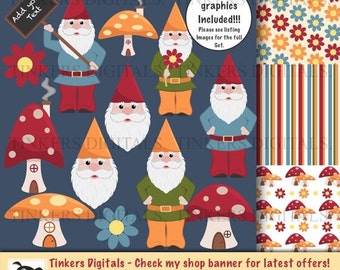 Gnome clipart | Etsy