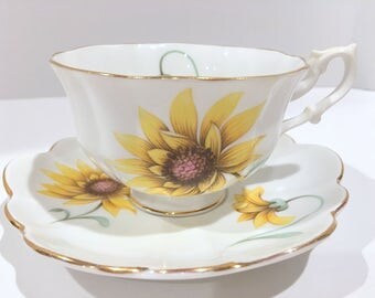 Sunflower tea cup | Etsy