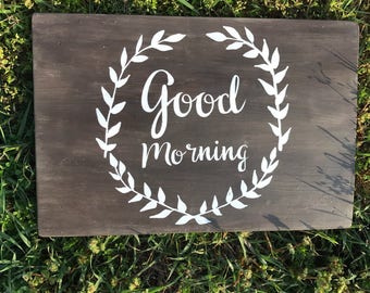 Good morning signs | Etsy