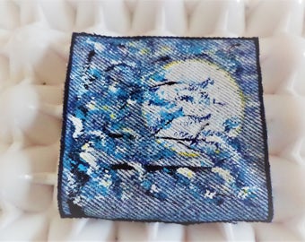 Full moon painting | Etsy