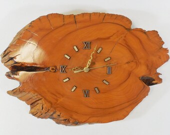 Burl clock | Etsy