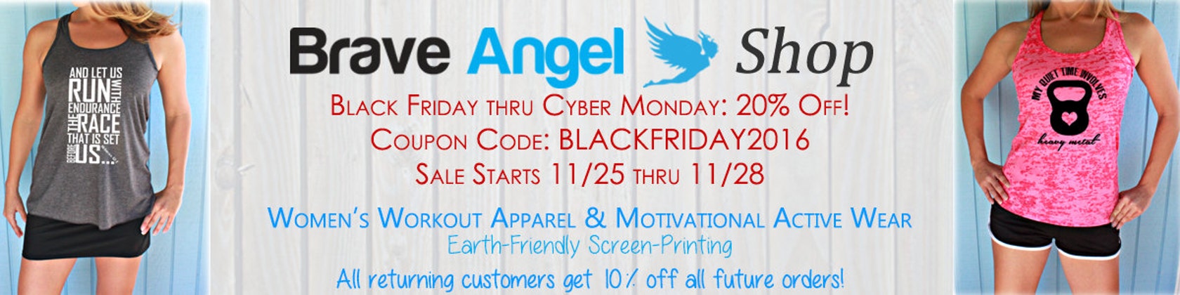 Women's Workout Tank Tops T-Shirts & Fitness by BraveAngelShop