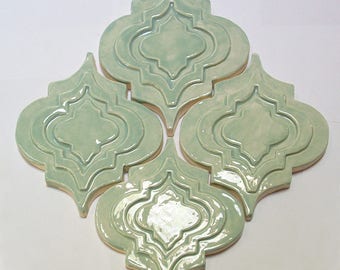 Celadon green tiles | Etsy