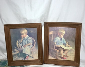 Items similar to Rare Vintage J. Ingwersen Prints Gary and Gretchen on Etsy