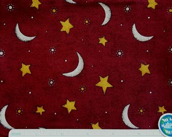 Moon stars fabric | Etsy