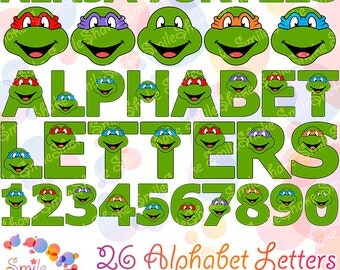 Ninja turtle letters | Etsy