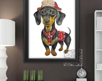 Art de teckel | Etsy