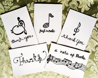 Music note thank you | Etsy