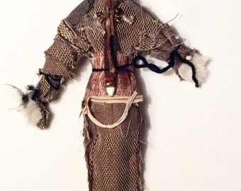 Voo Doo Doll-Grungy voodoo doll-Voodoo plush-Handmade felt