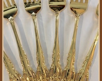 Gold plated flatware | Etsy