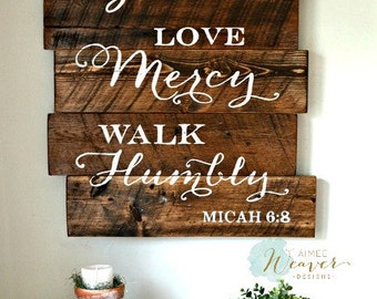 Do justly love mercy | Etsy