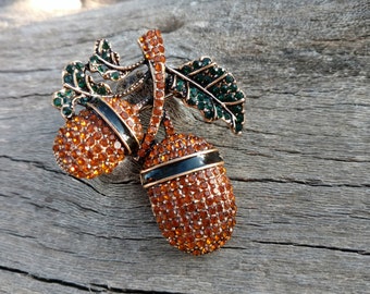 Unique acorn brooch related items | Etsy