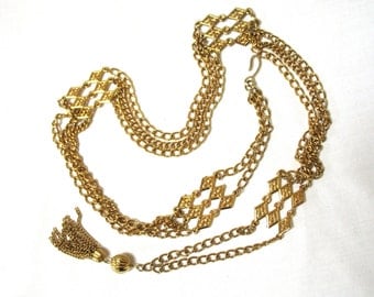 Gold chain belt | Etsy