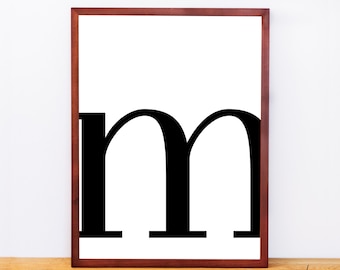 Letter m monogram | Etsy