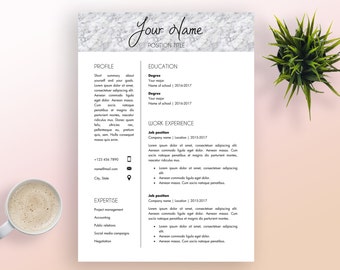 Resume template | Etsy