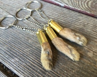 Rabbit foot keychain | Etsy
