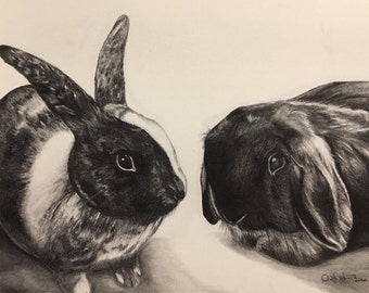 Charcoal Drawings & Illustrations – Etsy