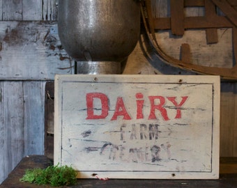 Vintage dairy sign | Etsy