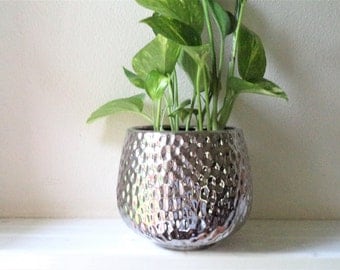 Silver planter | Etsy