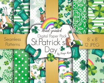 Spring Digital Paper Pack Cottage Chic Traditionial English