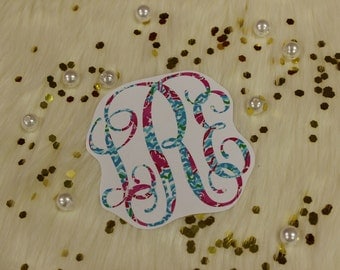 Monogram sticker | Etsy