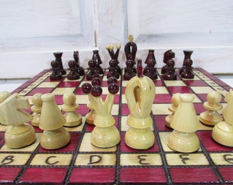 Antique chess set | Etsy