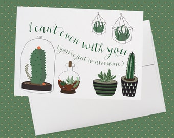Cactus card | Etsy