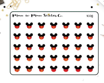 Mickey mouse sticker | Etsy