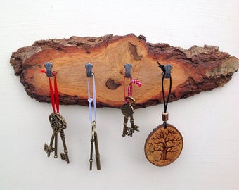 Rustic key holder | Etsy