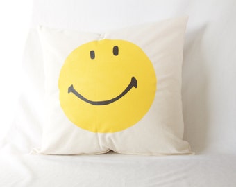Smiley face pillow | Etsy
