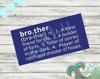 Brother definition | Etsy