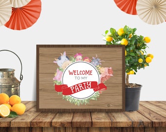Printable Welcome Sign Spring Fun Party Collection